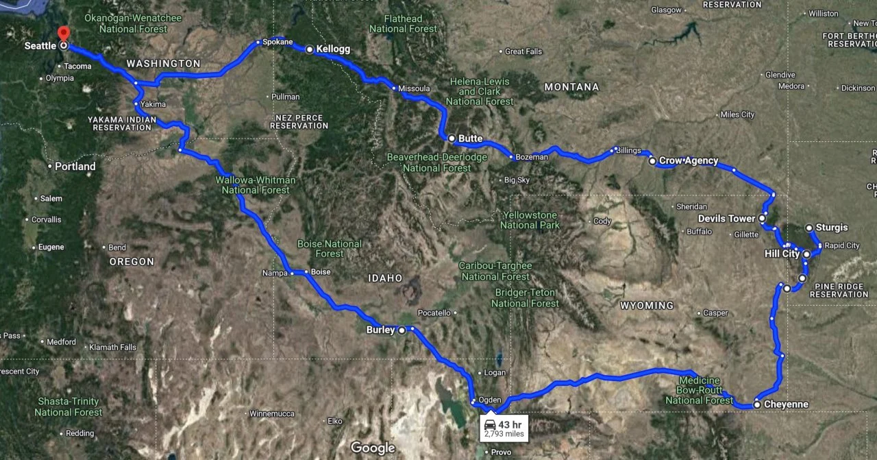 The route I took on the map.jpg | Jeep 392 Forum